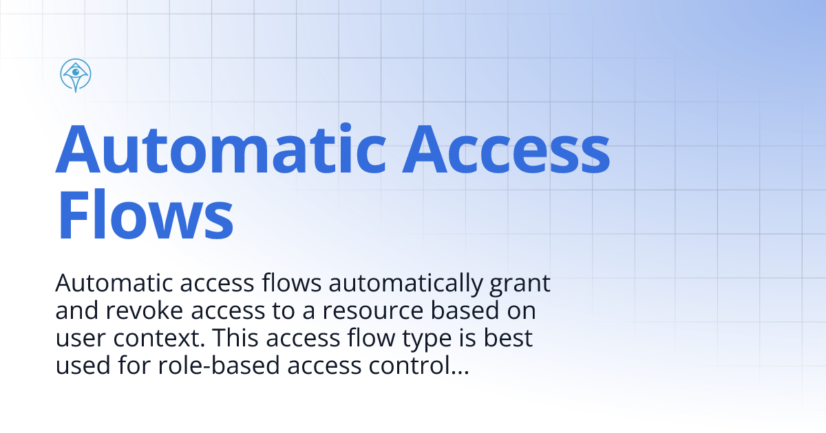 Automatic Access Flows | Apono
