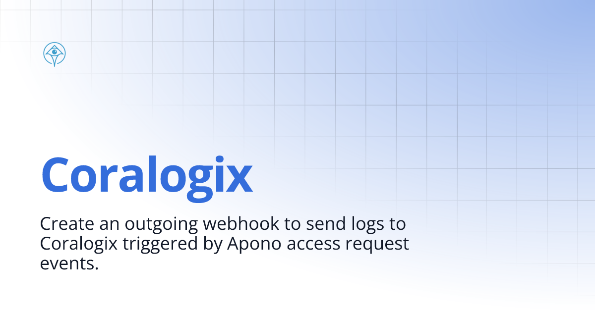 Coralogix | Documentation and Guides | Apono